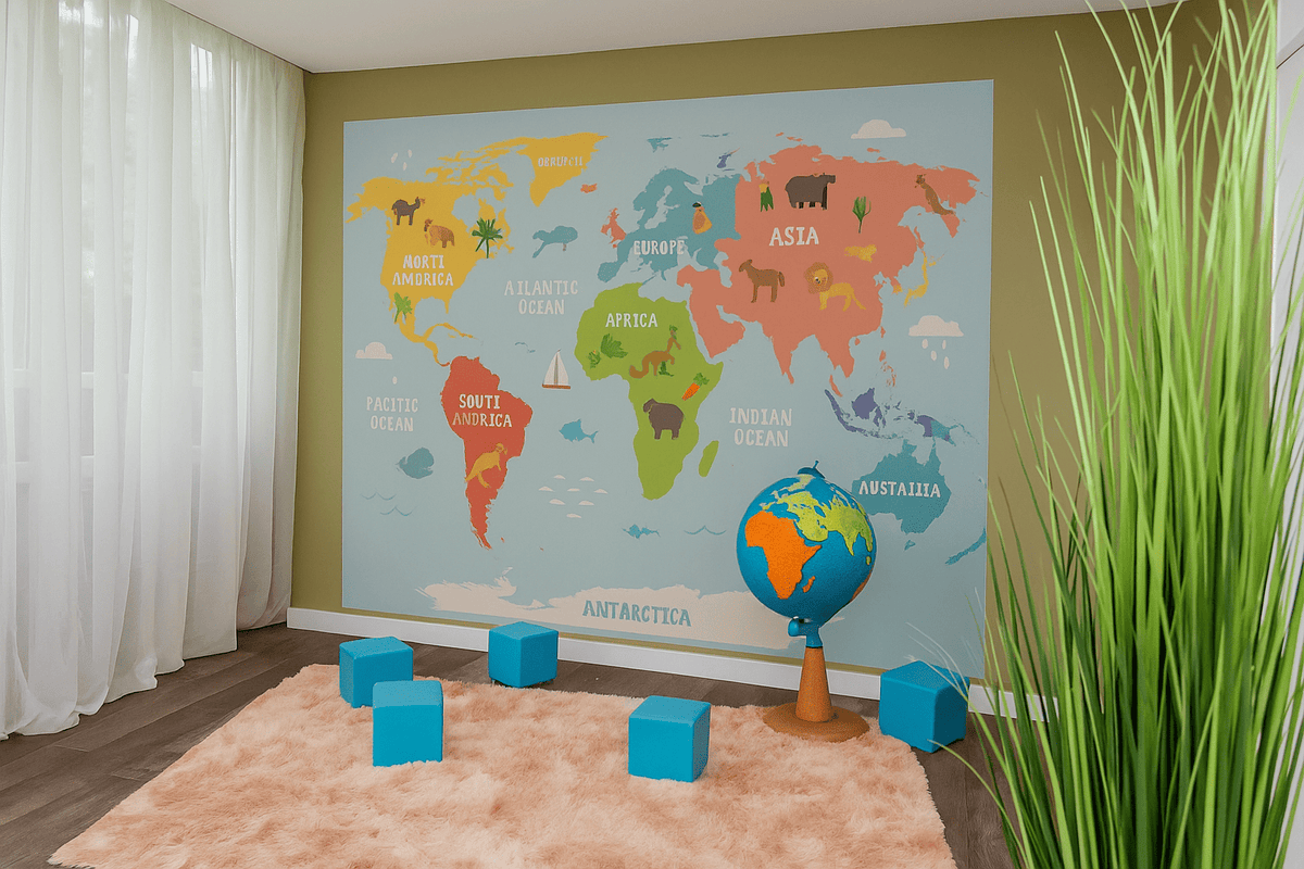 Montessori World Map: A Hands-On Way to Teach Geography - WoodandHearts