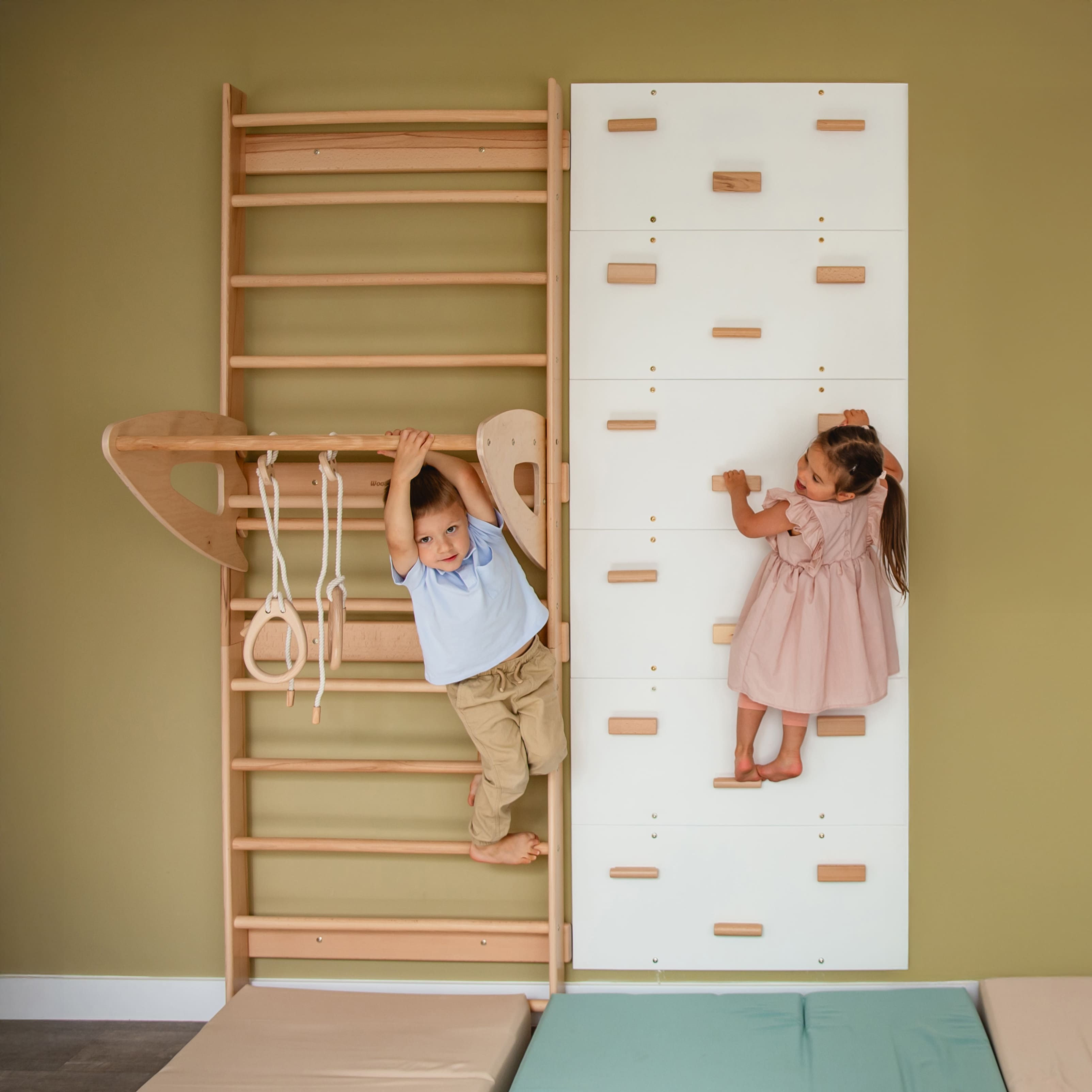 Swedish Ladder | Wooden Wall Bars for Kids – woodandhearts