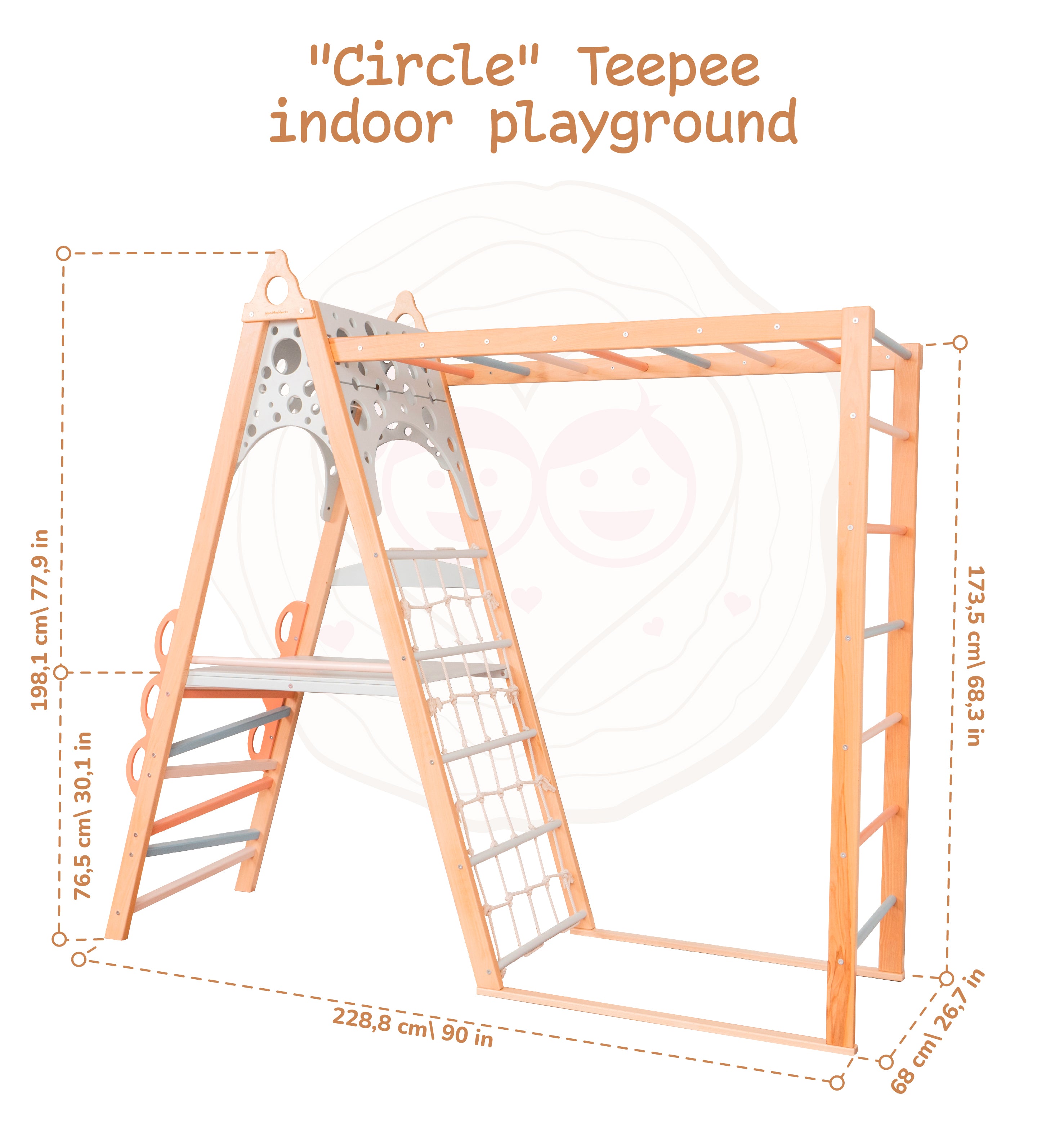 Climbing Playground Teepee - WoodandHearts