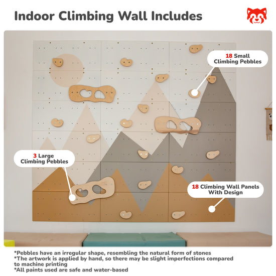 Climbing Wall Panels for Kids – Wooden Home Wall System | WoodandHearts ...