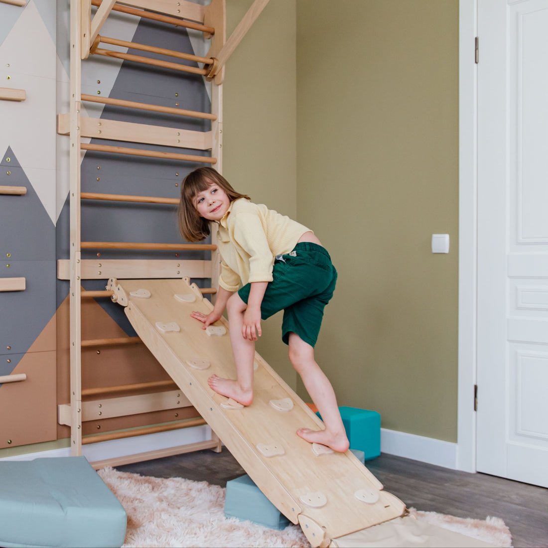 Swedish Ladder Wall Gym - All-in-One Activity Complex – woodandhearts