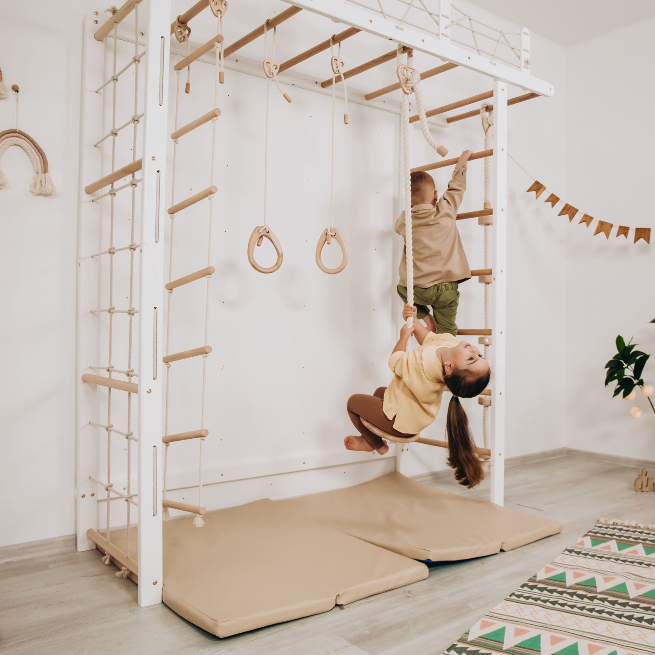 Wooden Climbing Frame with Monkey Bars for Kids – woodandhearts