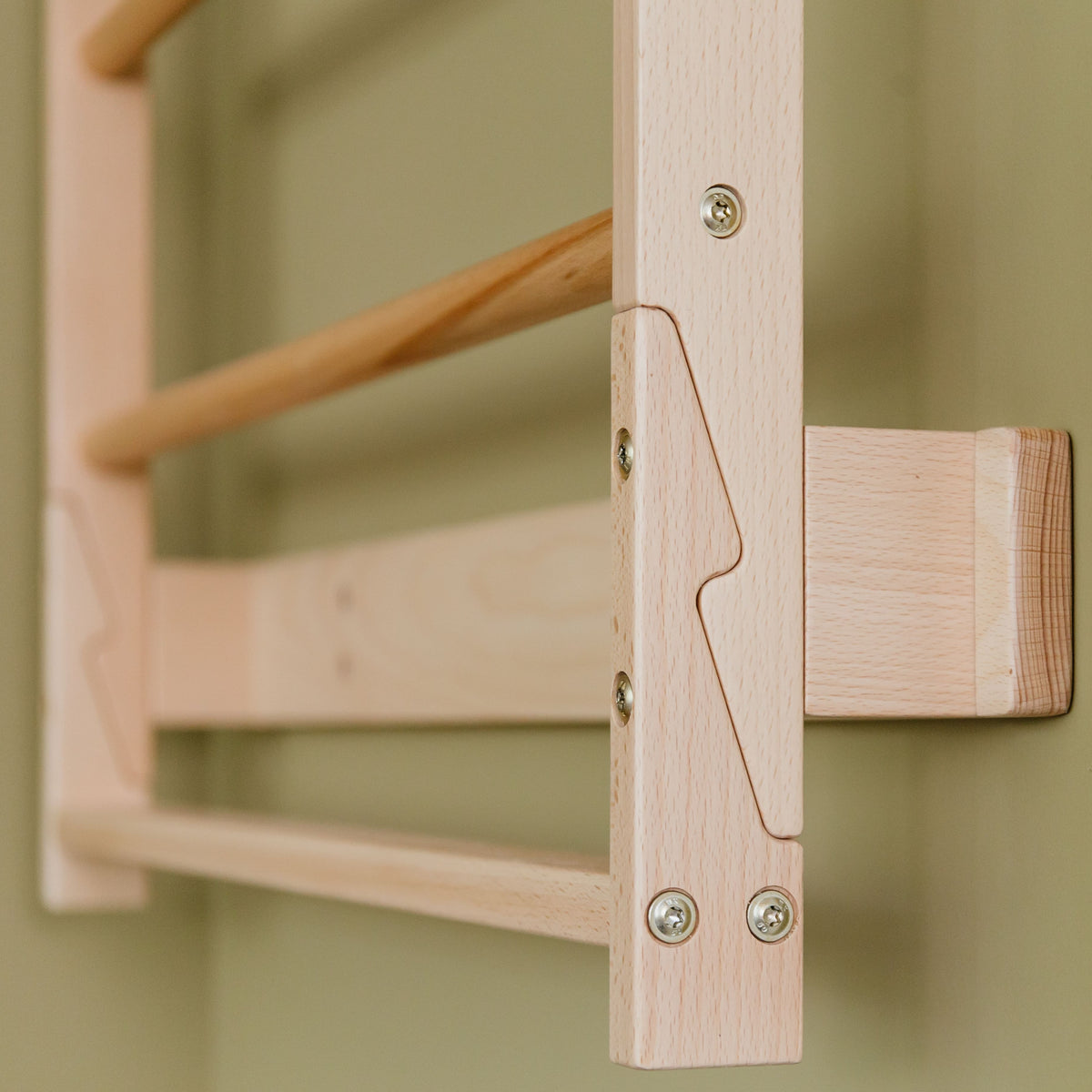 Short Stall Bars – Compact Swedish Wall Gym - WoodandHearts