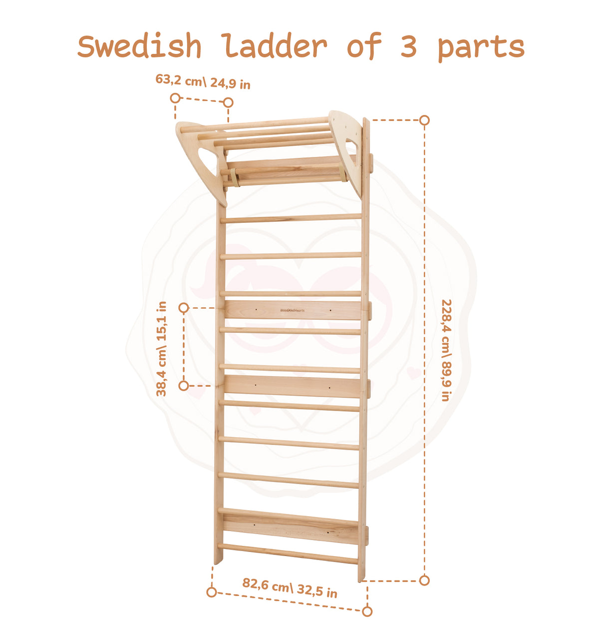 Swedish Ladder Gym - WoodandHearts